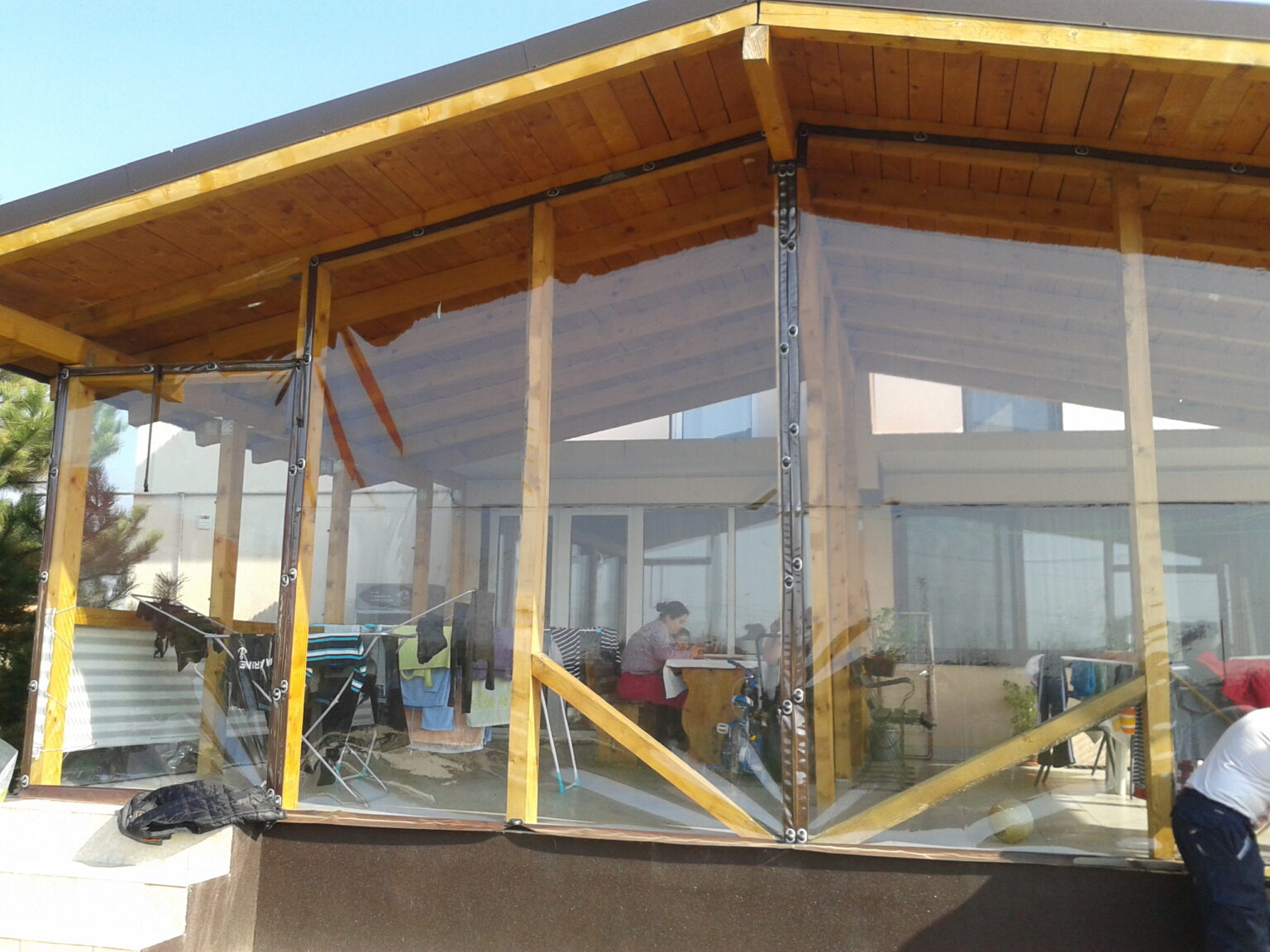 Prelata transparenta cu capse si bride pret - Terasa - Balcon - Foisor ...